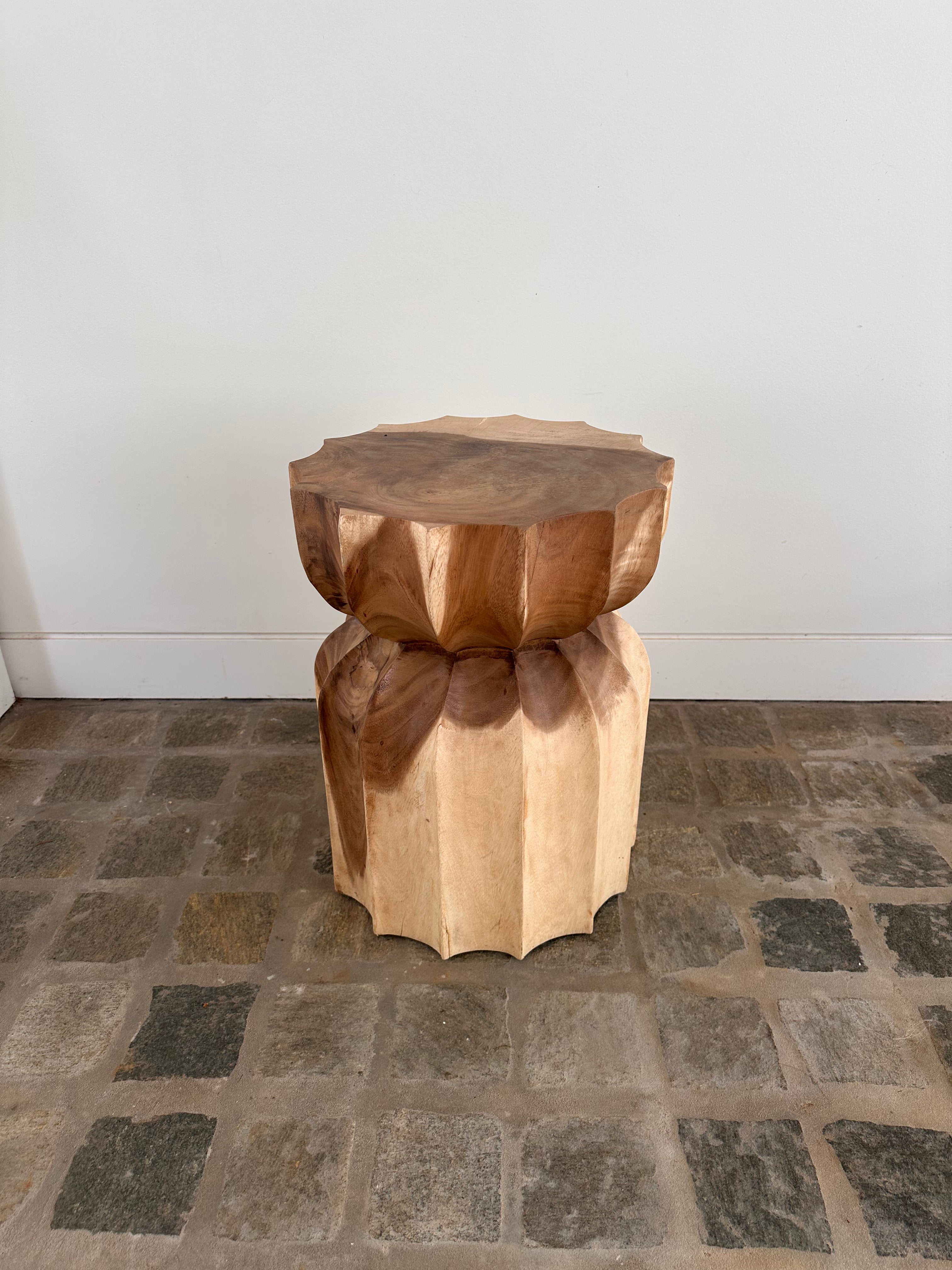 Wood bon bon side table/stool – Byron Bay Hanging Chairs